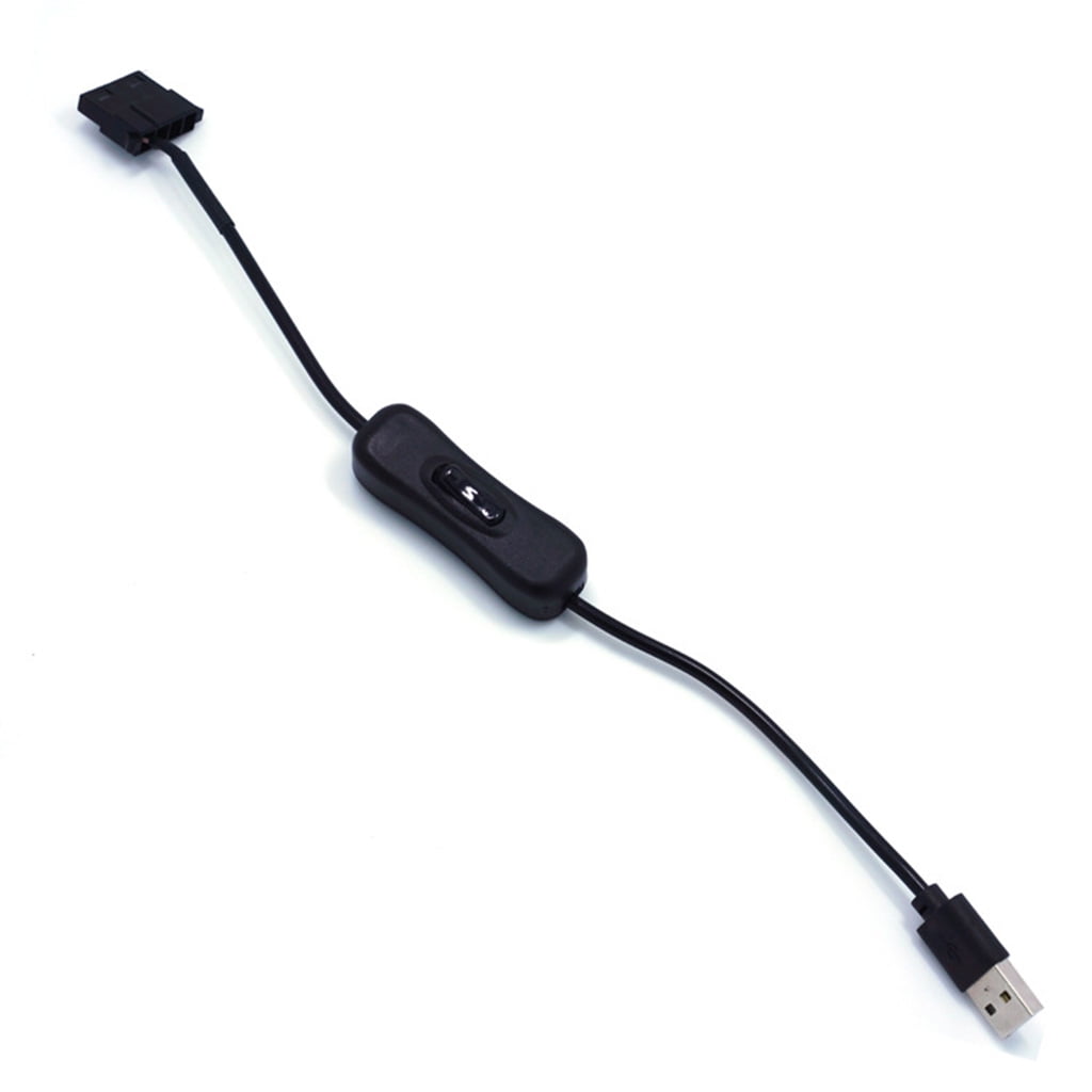 Lerpwige 30cm / 11.81in USB to 3-Pin / 4-Pin PWM 5V USB Sleeved Fan ...
