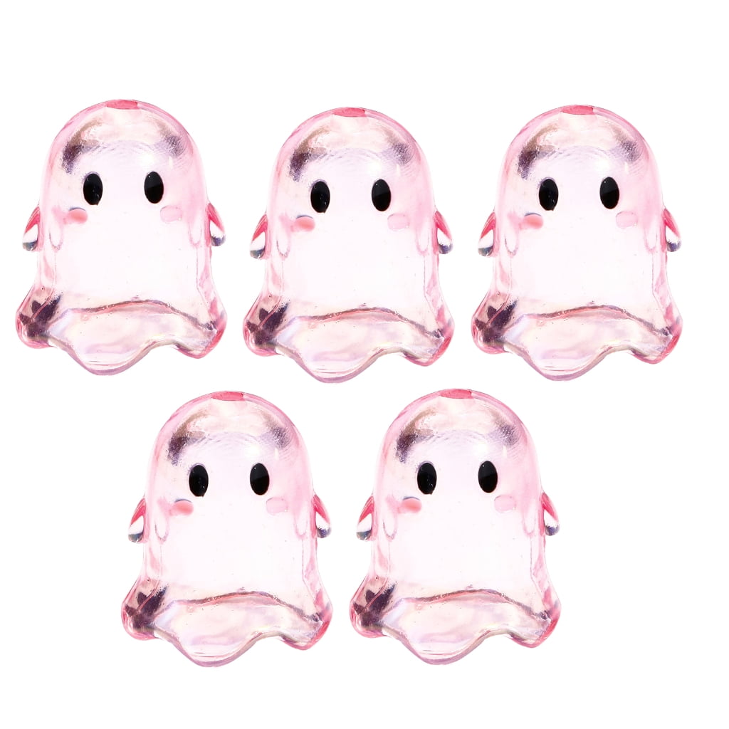 Lerpwige 5 Pack Acrylic Specter Shape Beads Clear Handmade Beads ...