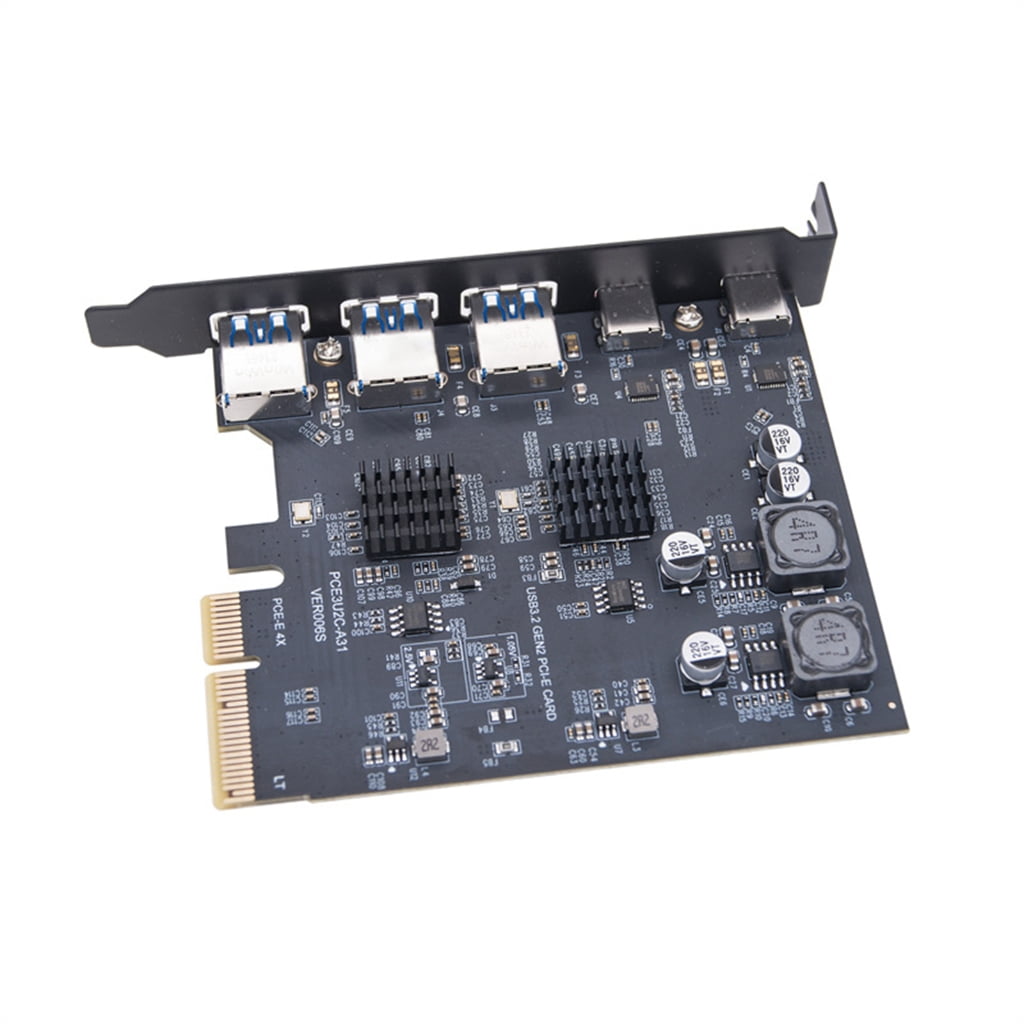 Lerpwige 5 Port USB 3.0 TypeC Expansion Card PCIE X4 to USB 3.0 TypeC ...