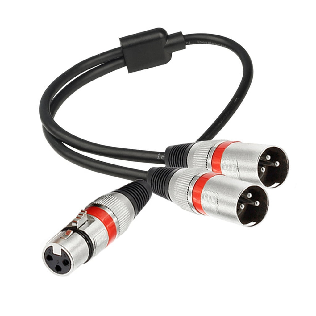 Lerpwige 50CM Balanced Microphone Y Cable 3Pin Female to Double 3-Pin ...