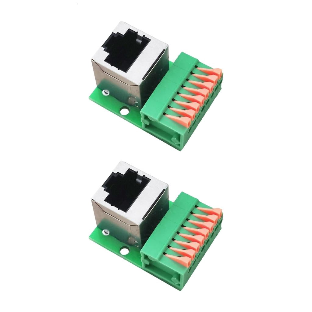 Lerpwige 8Pin RJ45 Sockets DIN Rail Terminals Adapters Board Secure ...