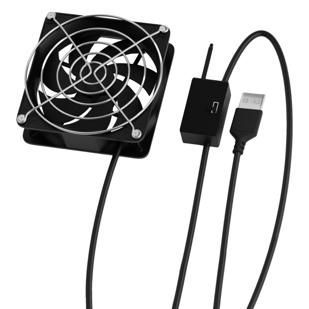 Lerpwige 8cm USB Power Thermostat Cooling Fan with 3 Speeds Auto ...