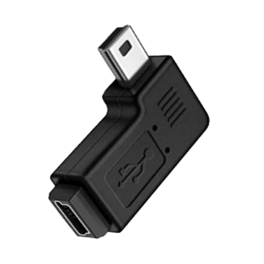 Lerpwige 90 Degree Left & Right Angled Mini USB 5Pin Male to Female ...