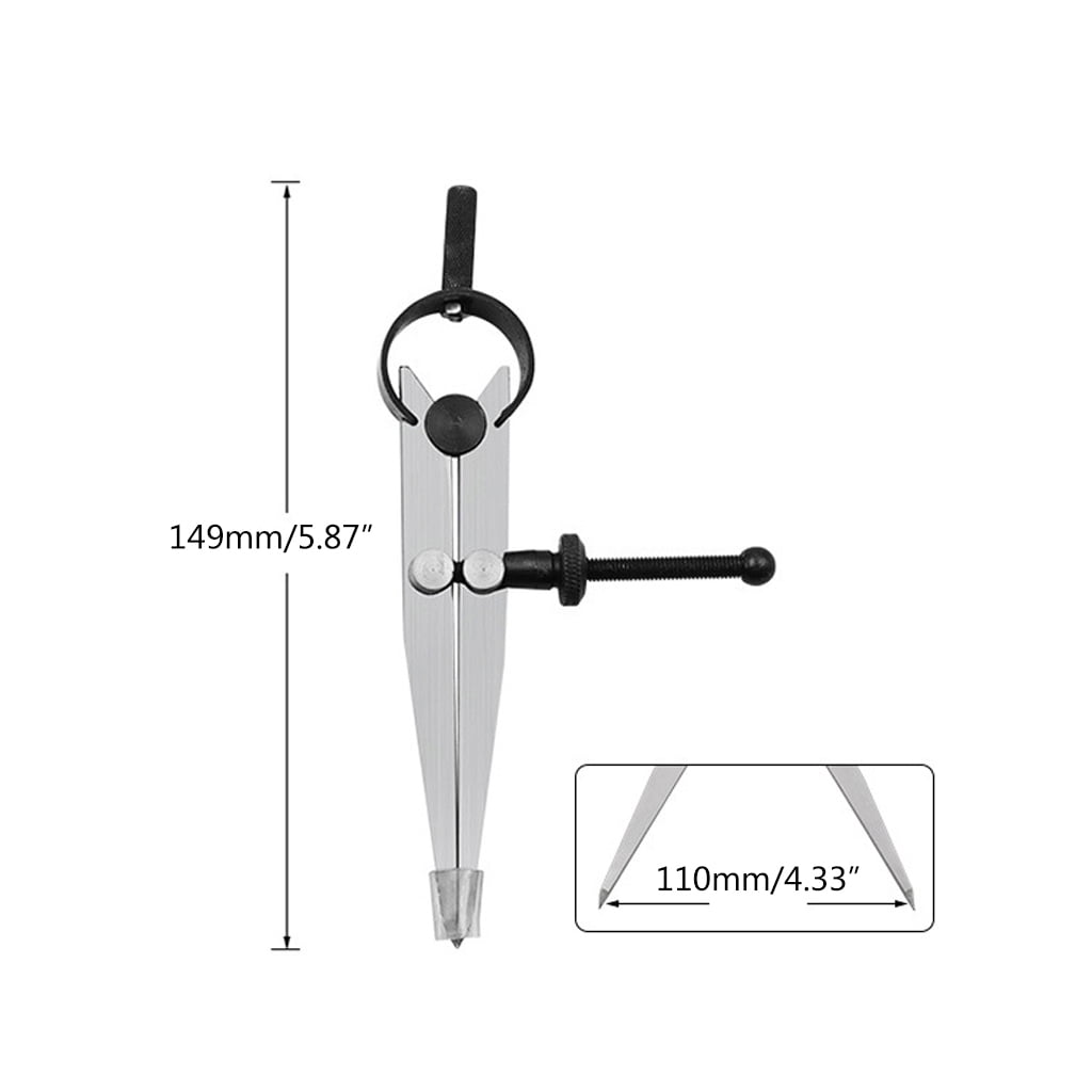 Lerpwige Adjustable Compass Lockable Carbon Steel Divider Wing Creaser ...