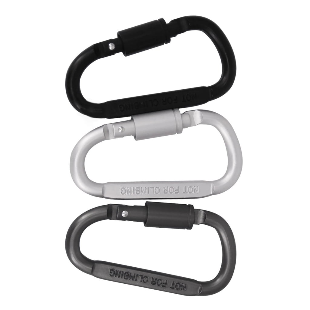 Lerpwige Aluminum D Rings Clip Suit Spring Loade Gate Carabiners Heavy ...