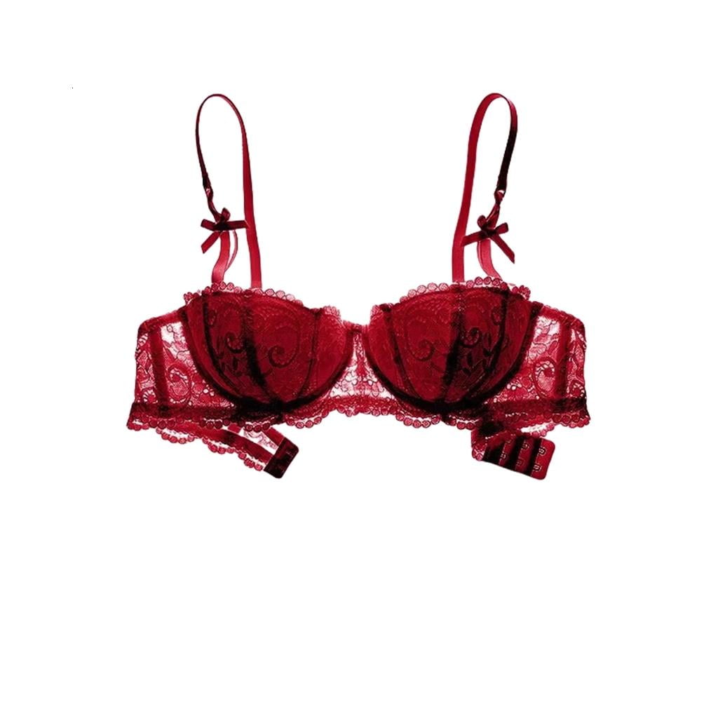 Lerpwige Balconette Bra with Push Up Effect Lace 1 /2 Cup Bra ...