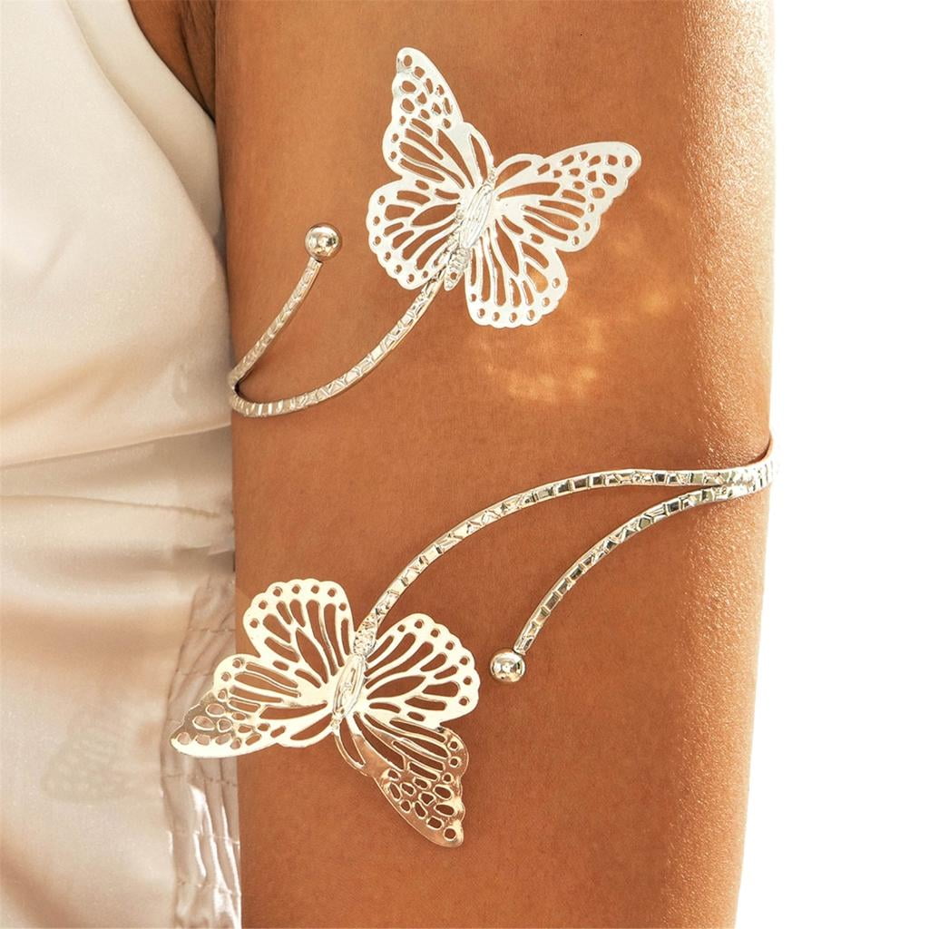 Lerpwige Bold Adjustable Starfish Arm Cuff Bracelet Punk Style Metal ...
