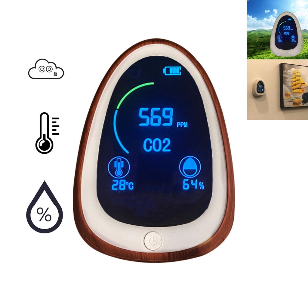 Lerpwige CO2 Meter Digital CO2 Meter Thermometer Detector Temperature ...