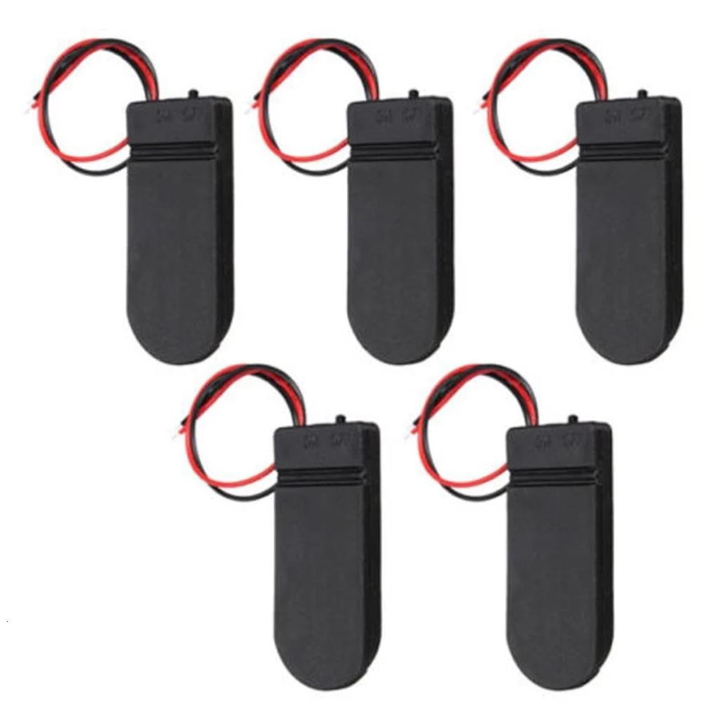Lerpwige Cell Coin Battery Holder for Case Wire Lead Switch for CR2032 ...