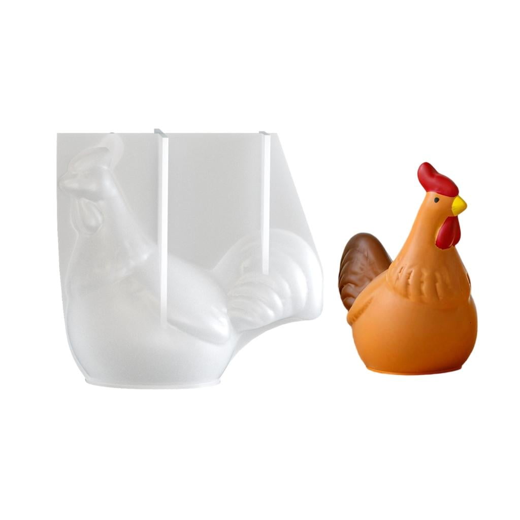 Lerpwige Chicken Shape Candle Making Molds Heat Resistant Silicone Mold ...