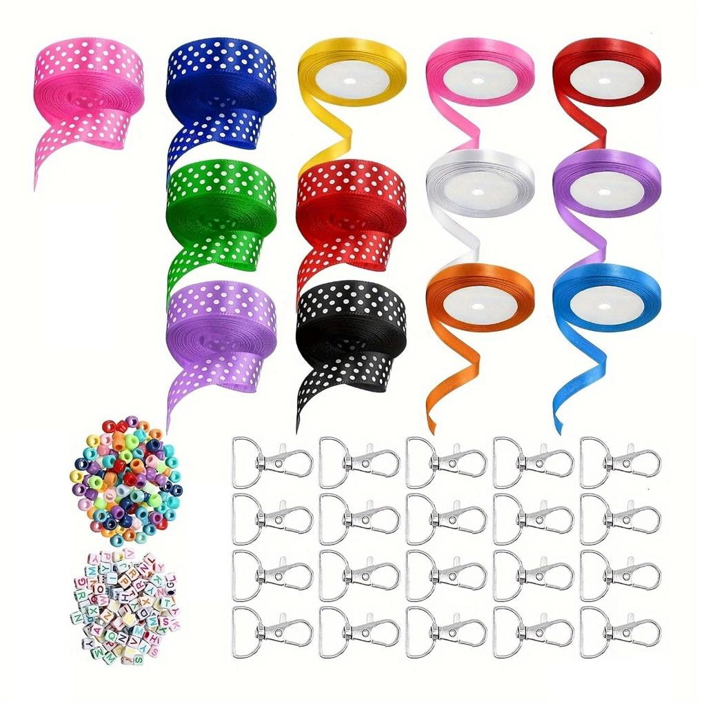 Lerpwige Colorful Alphabets Bead Keychain Crafting Kit With Assorted ...