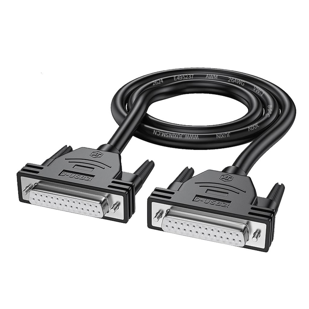 Lerpwige DB25 Male Female Serial Extension Cable 26AWG Double Shielded ...