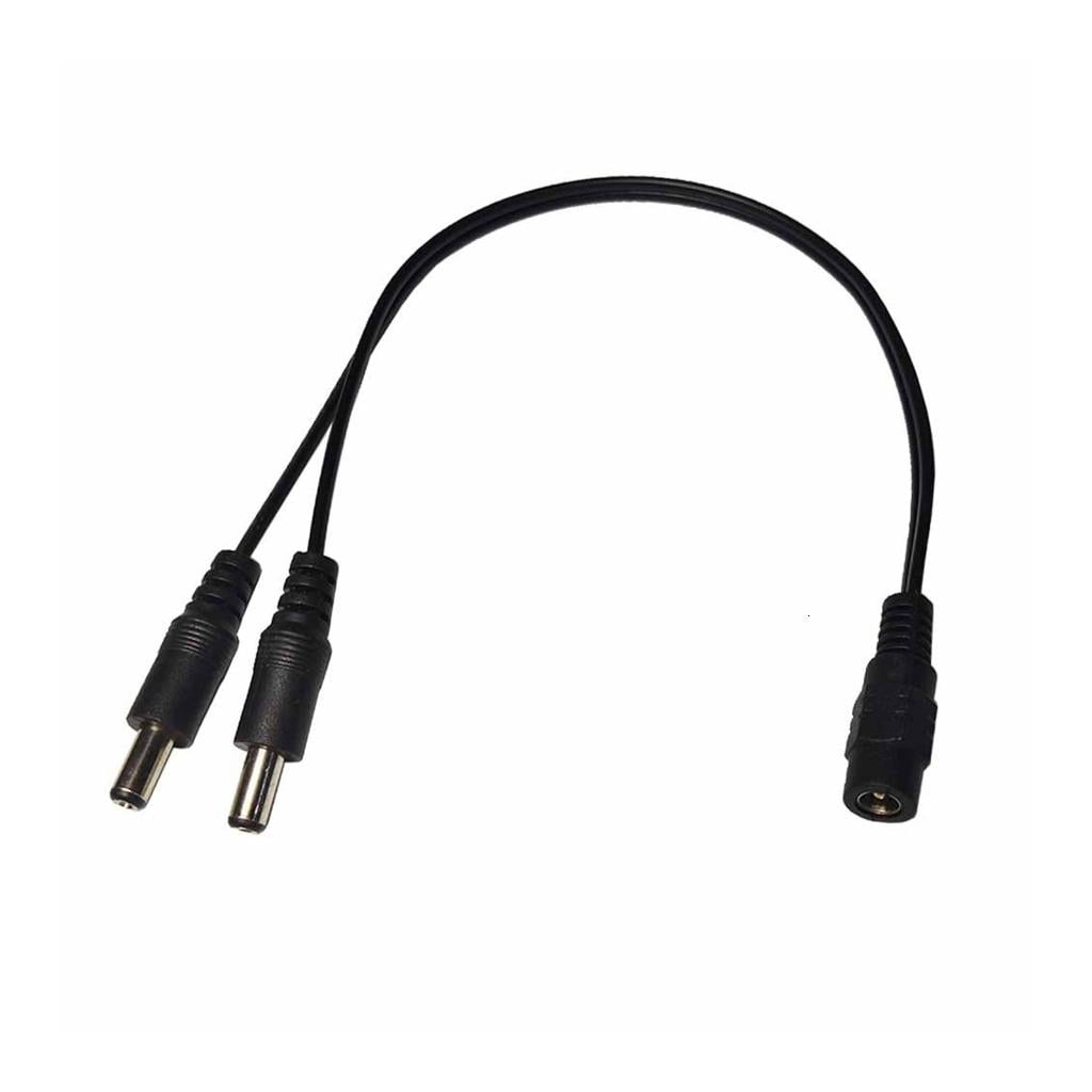 Lerpwige DC5.5x2.1mm Power Supply Splitter Cable Cord, 2 Way Y Splitter ...