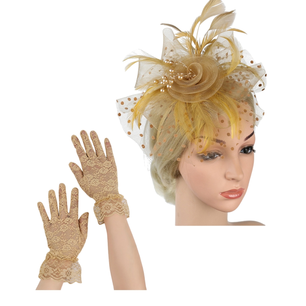 Lerpwige Elegant Hair Clip Pillbox Fascinator Hairpiece Wrist Lace ...