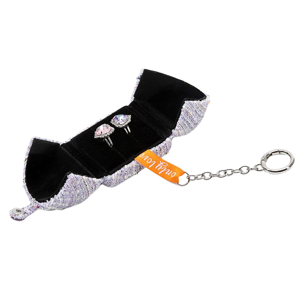 Lerpwige Elegant Velvets Rings Box with Snap Button Easy Carry for ...