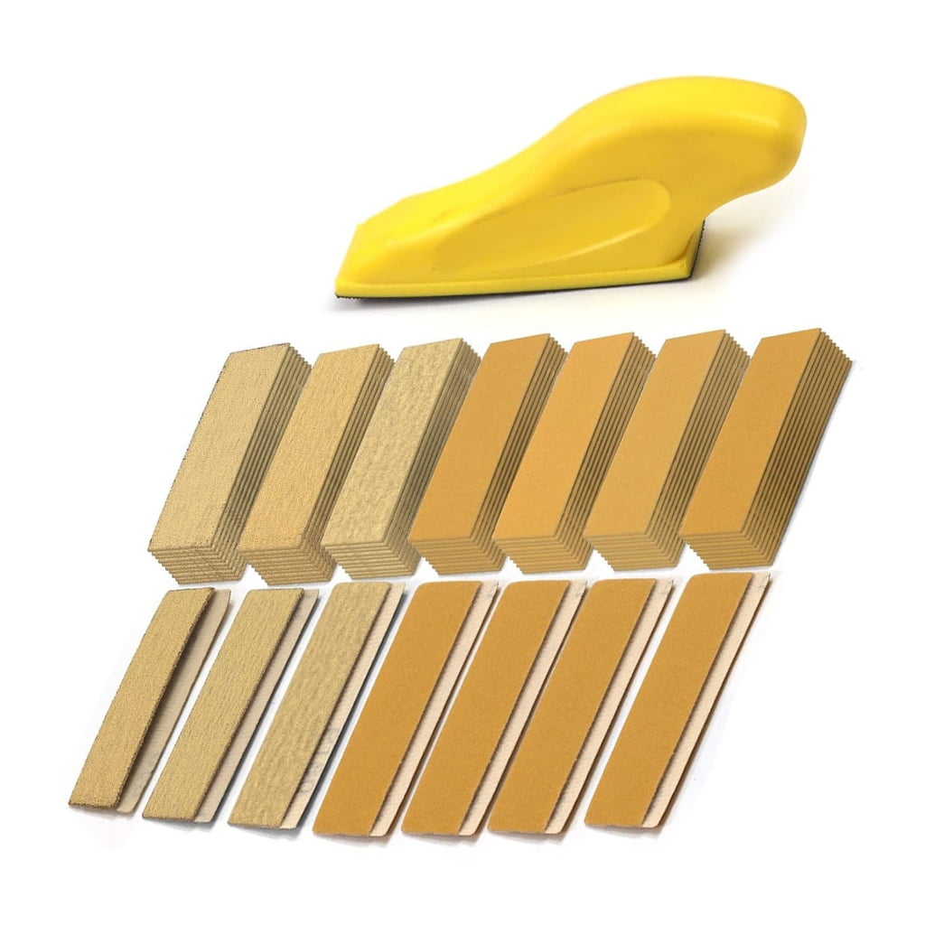 Lerpwige Handheld Sandpaper Finger Sander Block Sandpaper Small Sanding Tool Set of 71 - Walmart.com