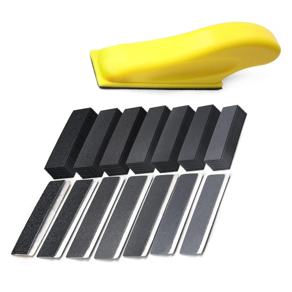 Lerpwige Handheld Sandpaper Finger Sander Block Sandpaper Small Sanding ...