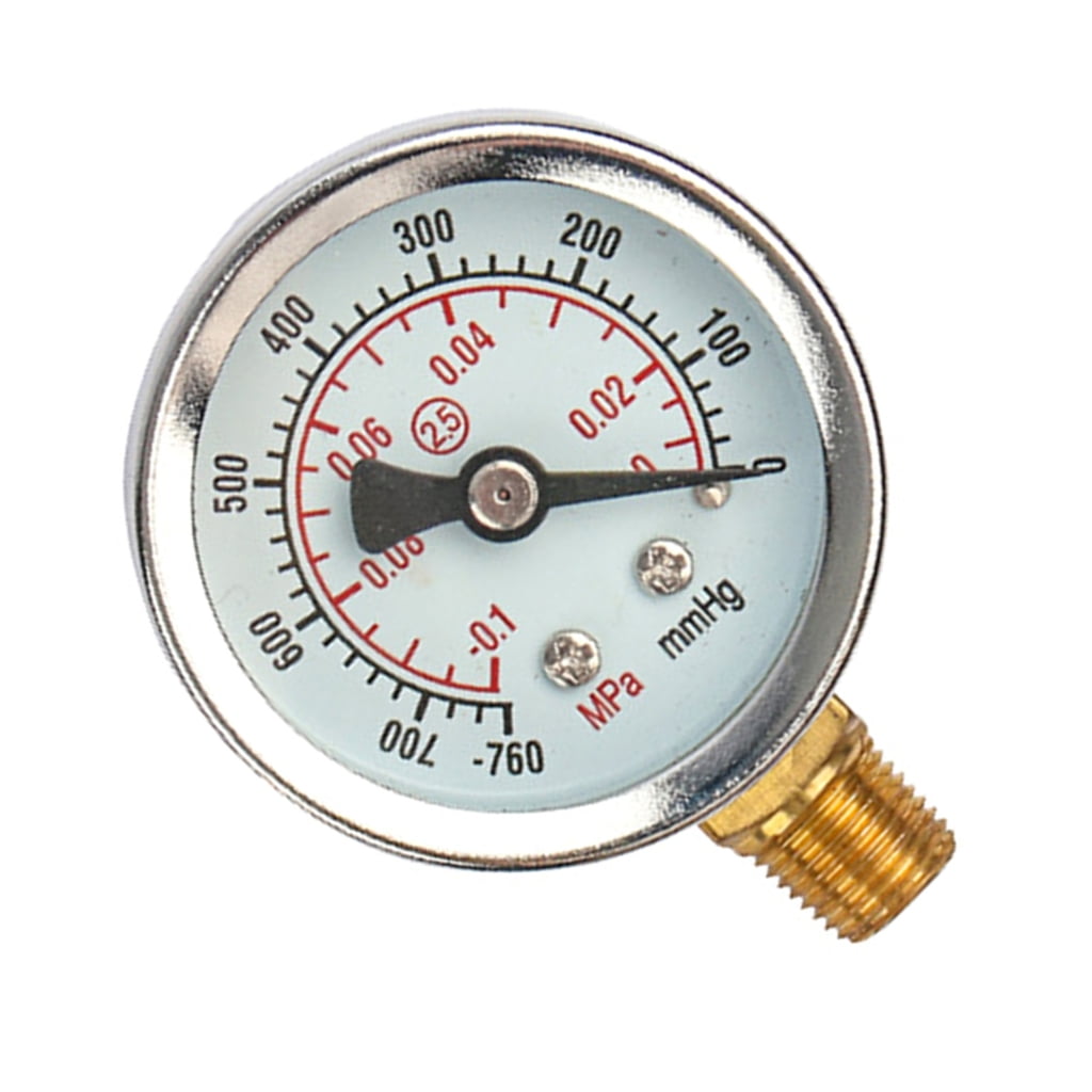 Lerpwige Heavy Duty Filter Pressure Gauge Meter Manometer, 1/8" NPT Thread Lower Mount, 40mm ...