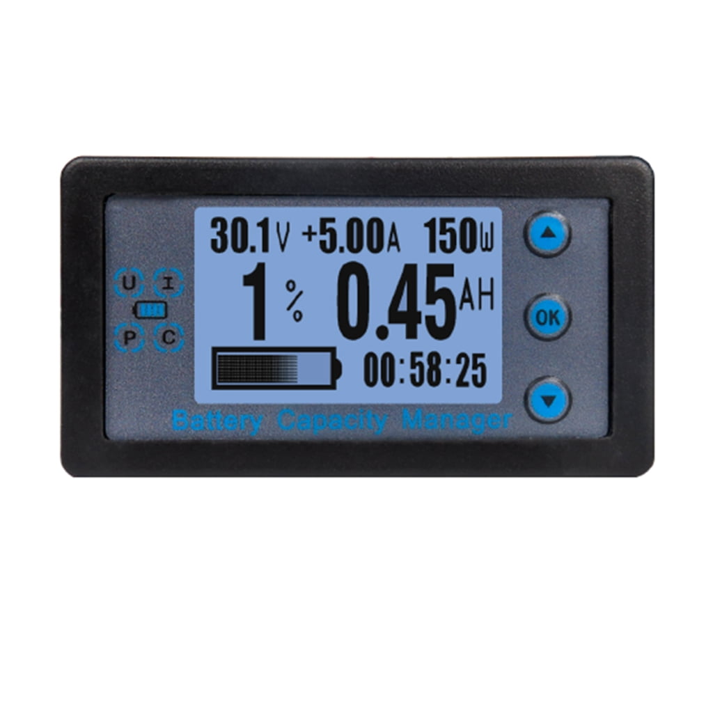 Lerpwige LCD Display Voltmeter Ammeter Battery Tester 8-120V 0-500A ...