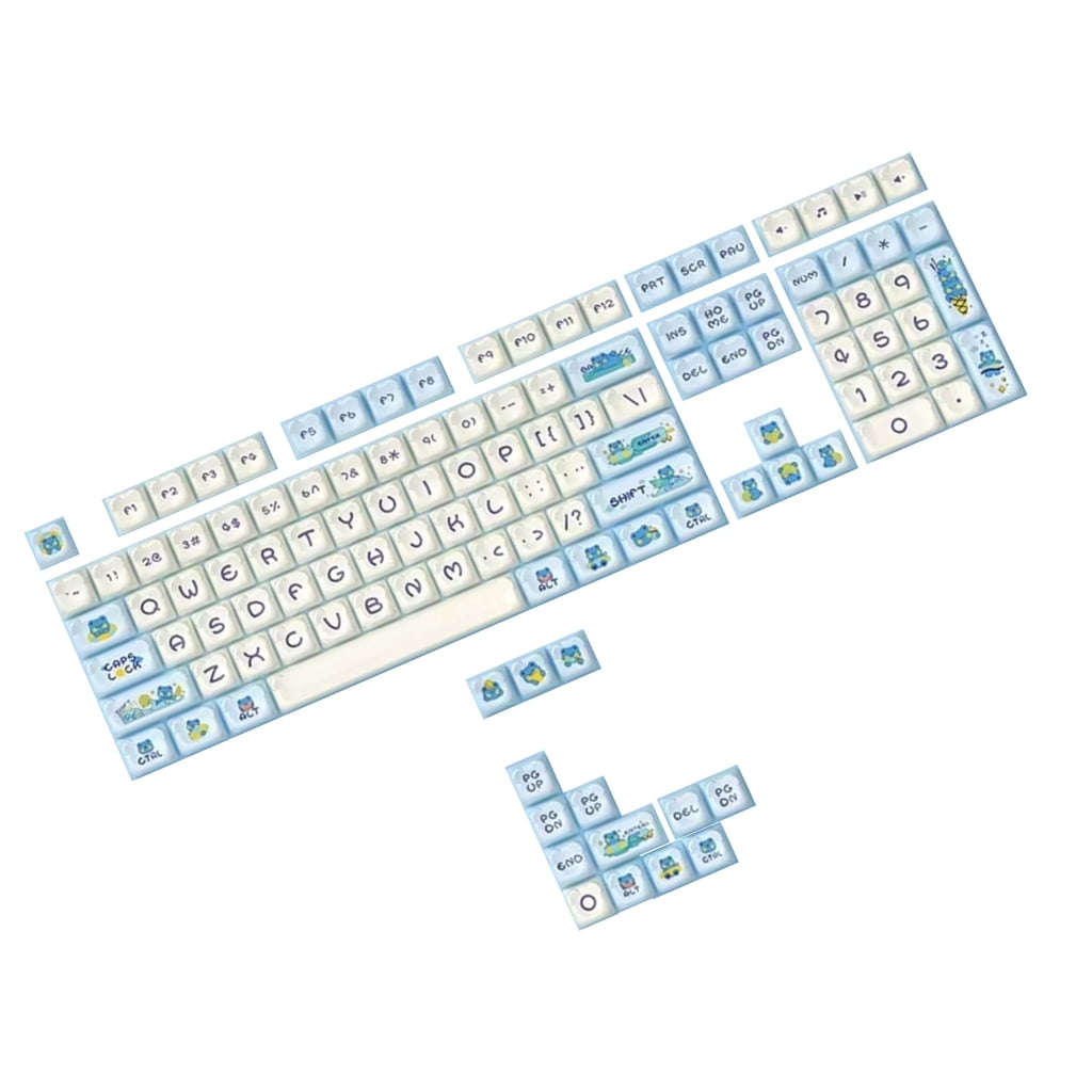 Lerpwige Mechanical Keyboard Upgrades Keycaps 122PCS PBT Lemon Bear ...