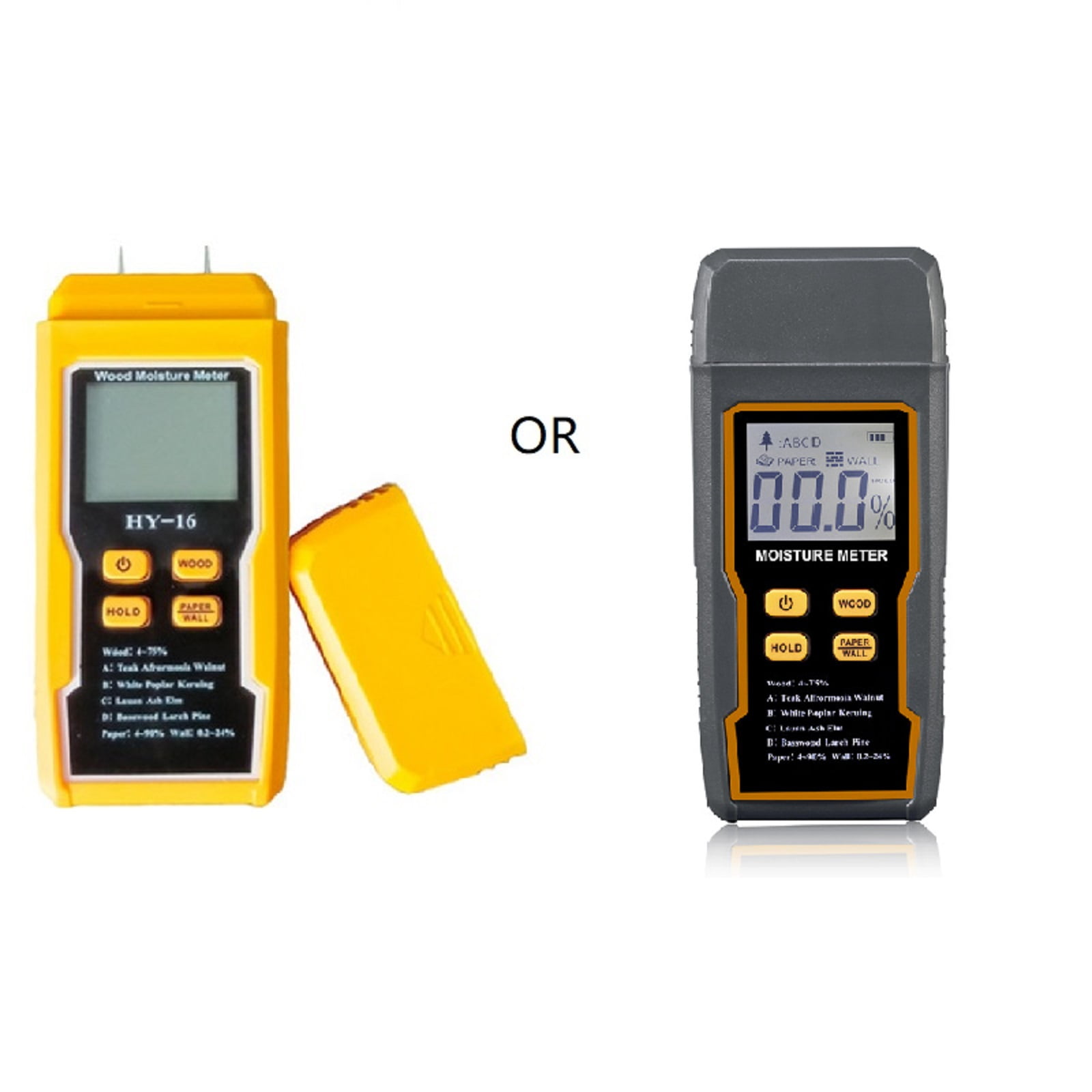 Lerpwige Moisture Meter Wood Moisture Detector LCD Damp Moisture Tester ...