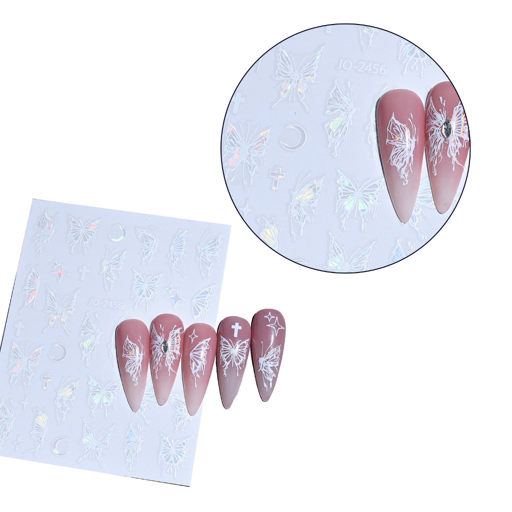 Lerpwige Nail Stickers Self-Adhesive Transfer Art Decorations DIY ...