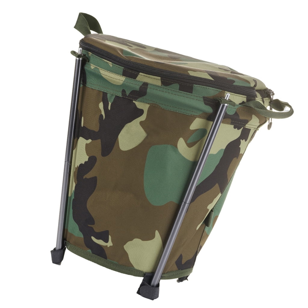 Lerpwige Outdoor Camping Trash Can Practical Garbage Bin Light Weight ...