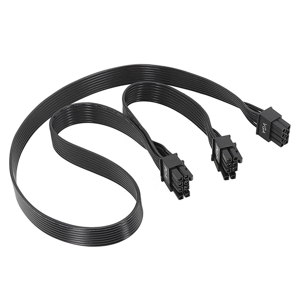 Lerpwige PCIE 8pin to Two 6+2PIN Cable Graphics Card Cable Wide ...