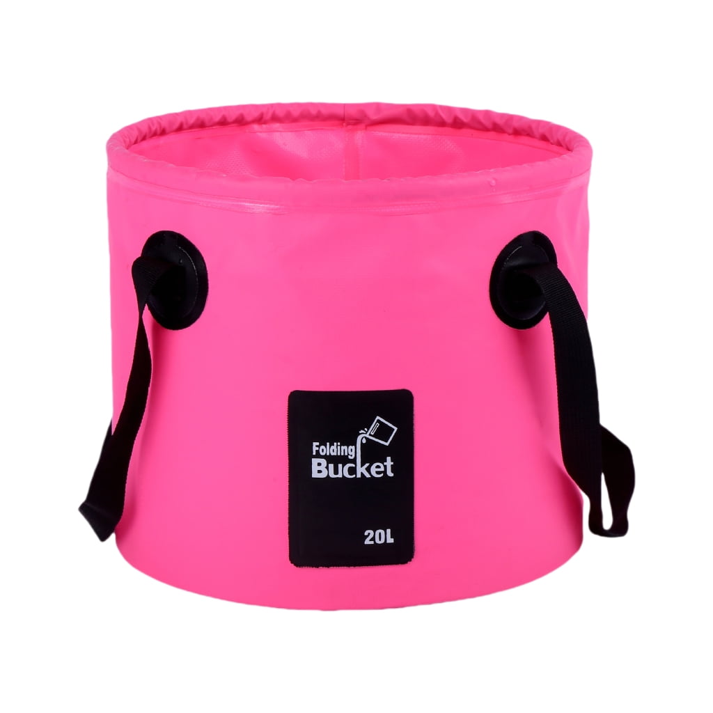 Lerpwige PVC Folding Fish Bucket with Handle Colorful Fishing Tackle ...