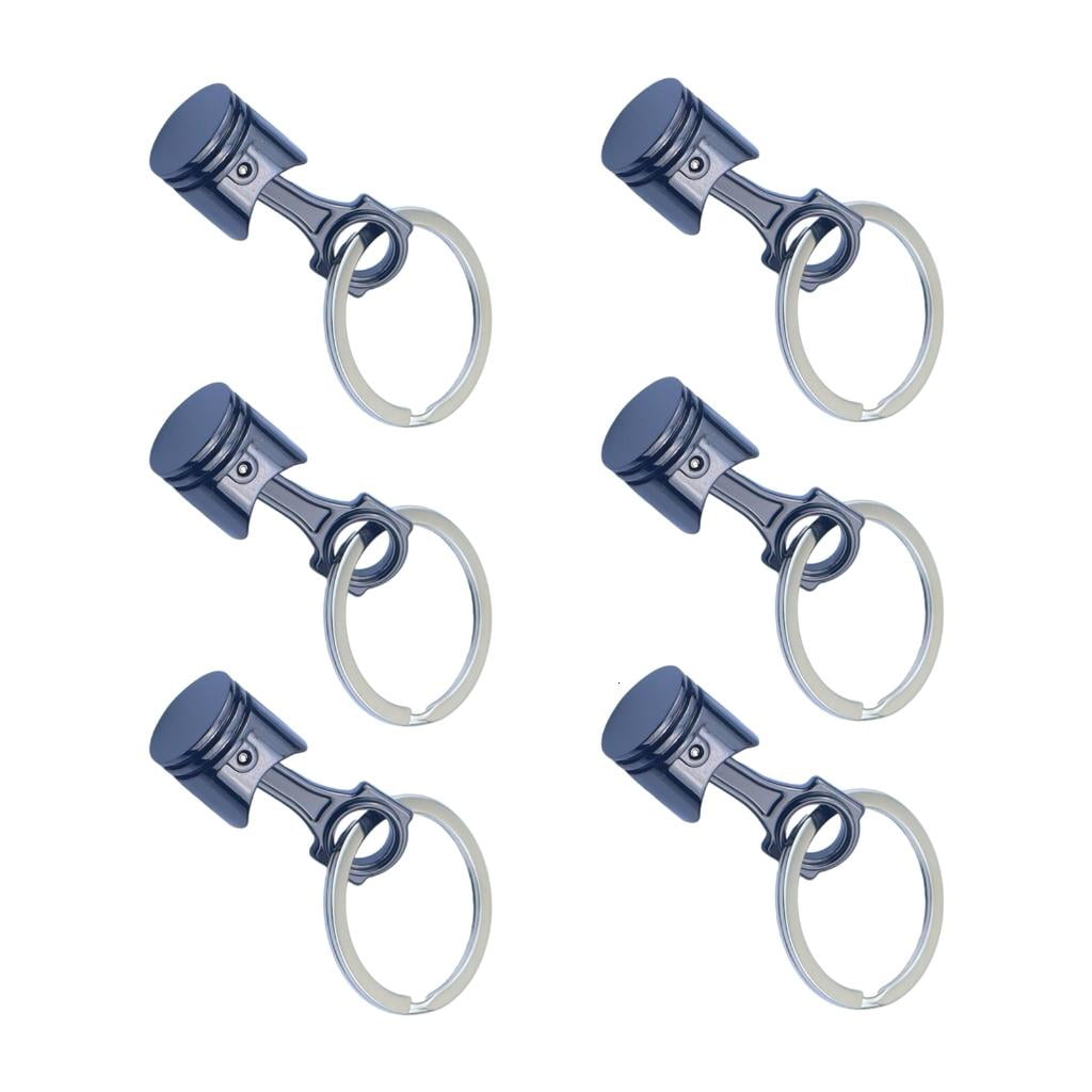 Lerpwige Pack of 6pcs Alloy Car Engine Keychain Detachable Piston ...