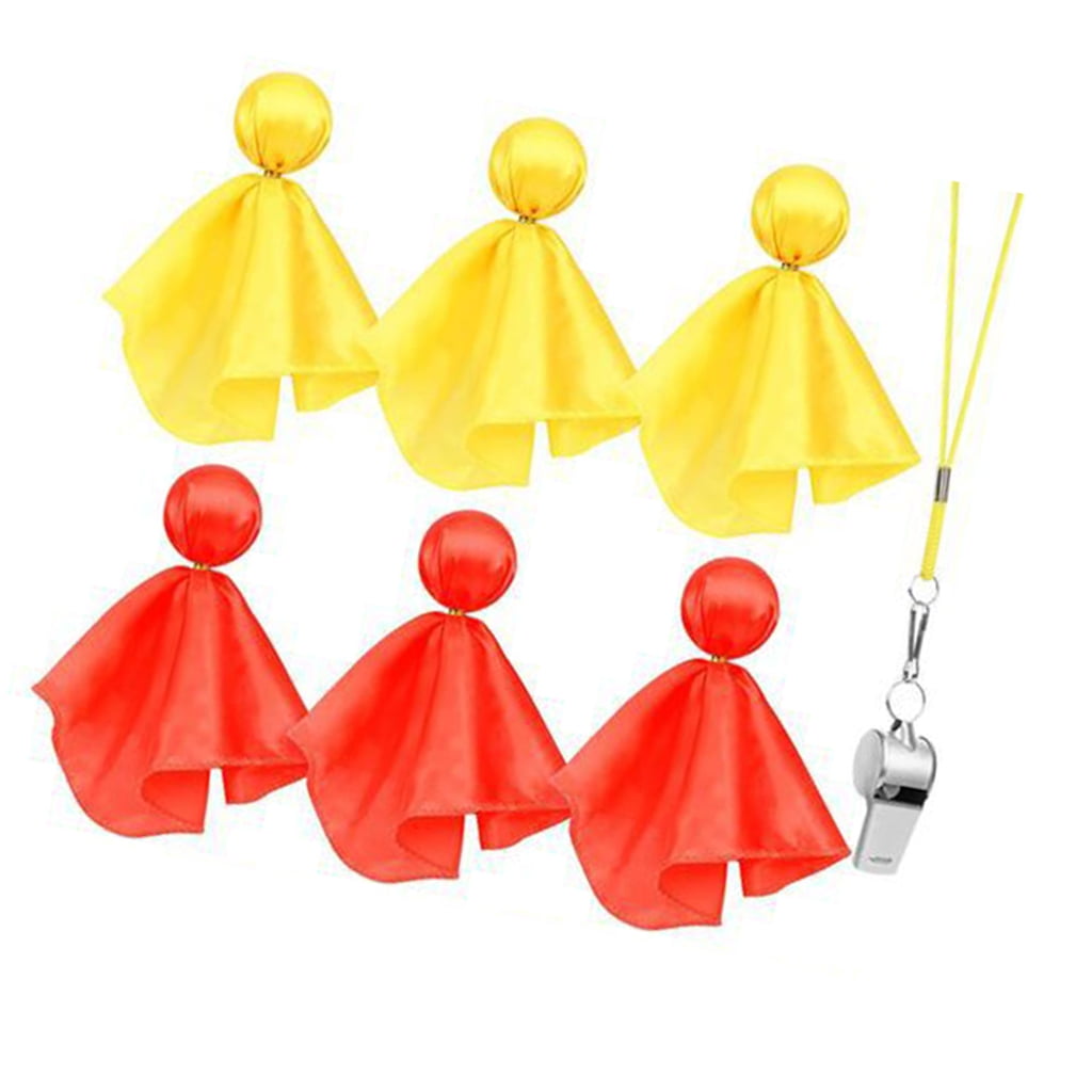 Lerpwige Penalty Flags with Whistle for Soccer Ref Coaches Referee ...