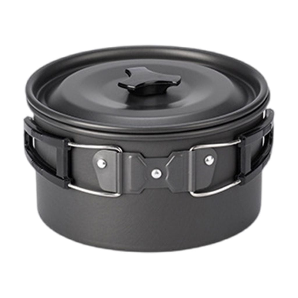 Lerpwige Portable Cooking Pots Cookware Camping Cook Pots with Lid and ...