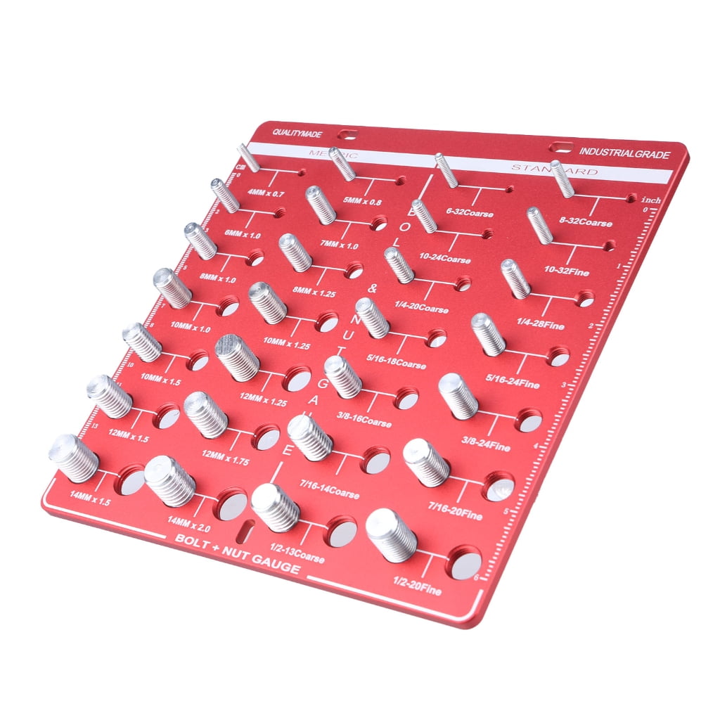 Lerpwige Precisions Bolt & Nut Gauge Tool with Quick Identification ...