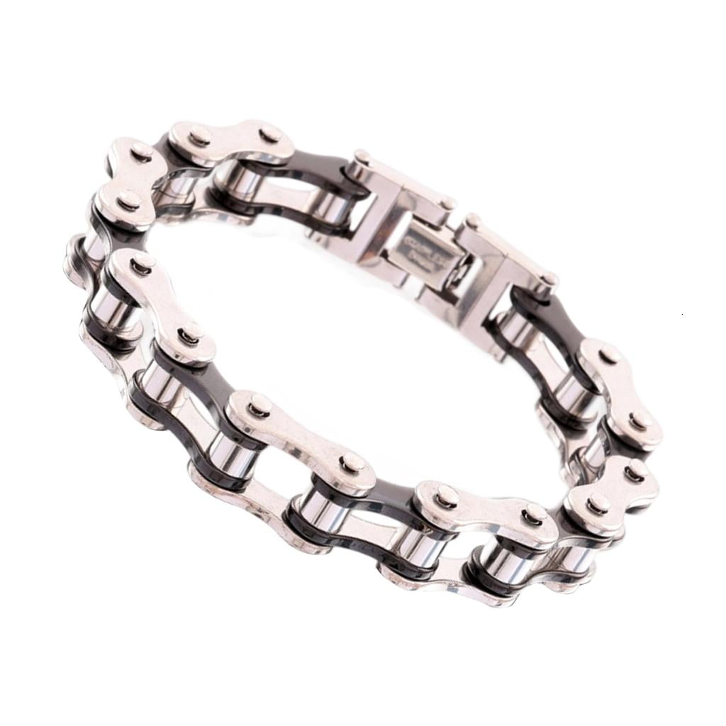 Lerpwige Punk Rock Chain Bracelet Men's Stainless Steel Comfortable ...
