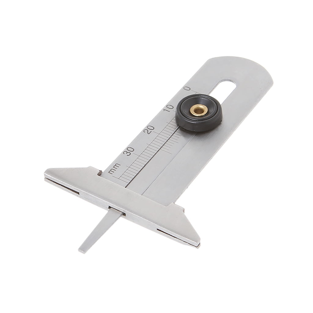 Lerpwige Stainless Steel Car Tyre Tread Depth Gauge 0-30mm Caliper ...
