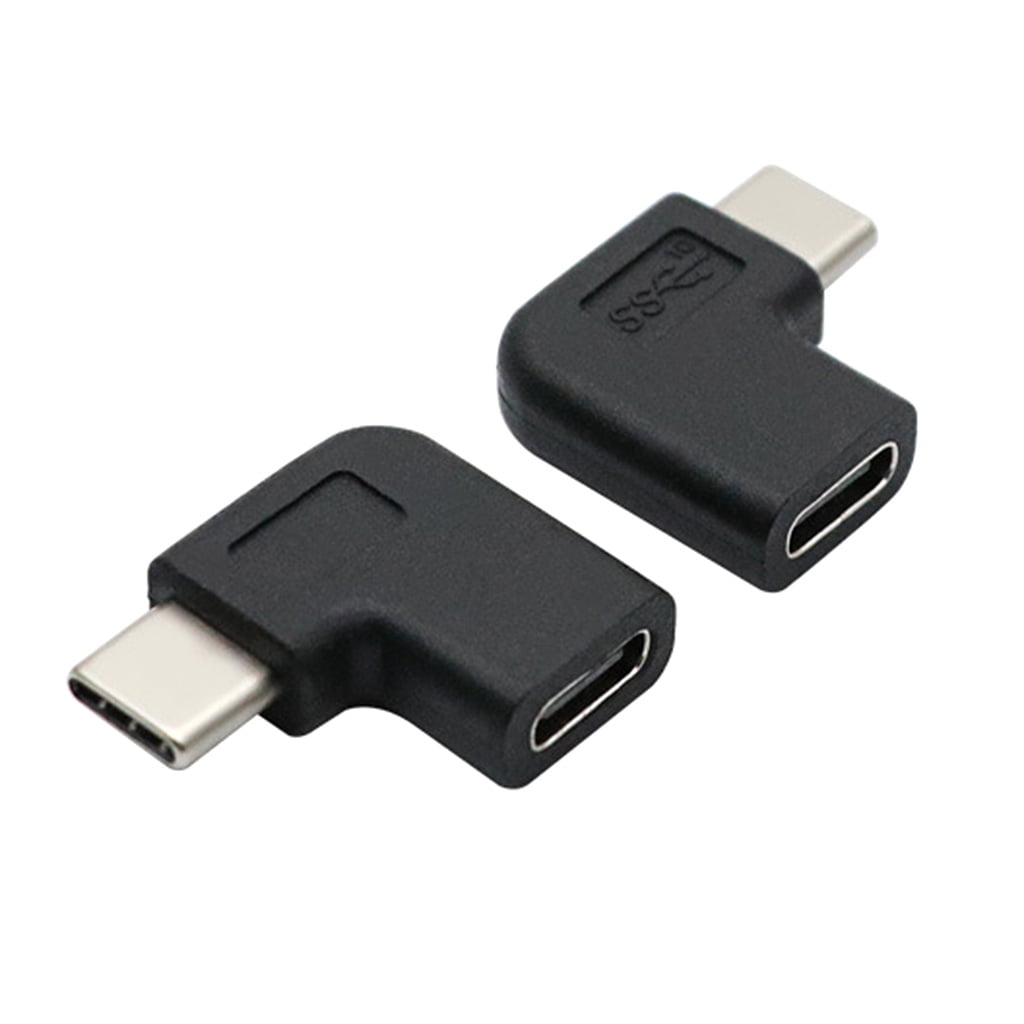 Lerpwige Type C Male To Female Adapter 90 Degree Right Angle Usb3.1 ...