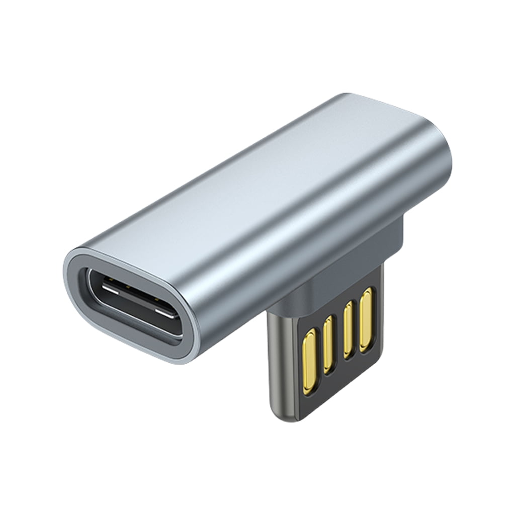 Lerpwige USB to Type C Right Angle Adapter Double Sided Insertion for ...