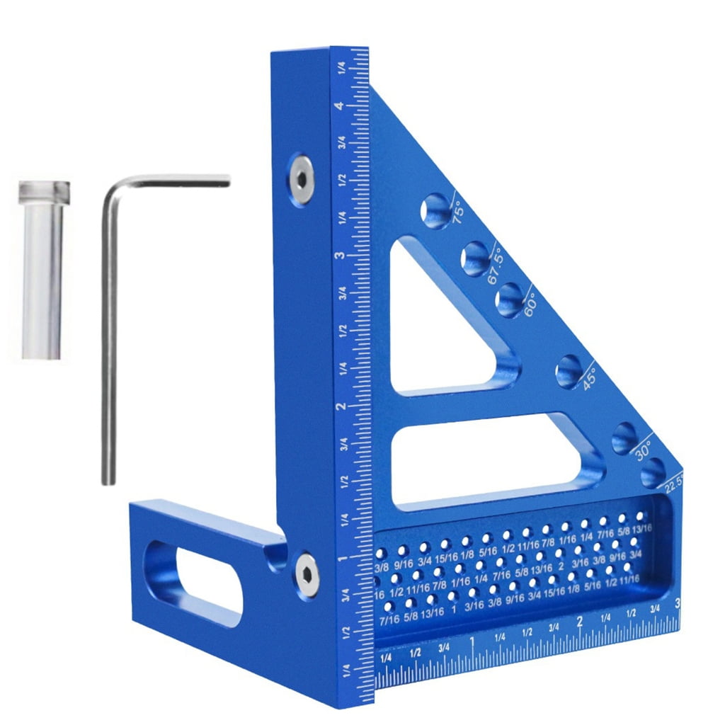 Lerpwige Versatile Aluminum Woodworking Square 90 Degree Protractor ...