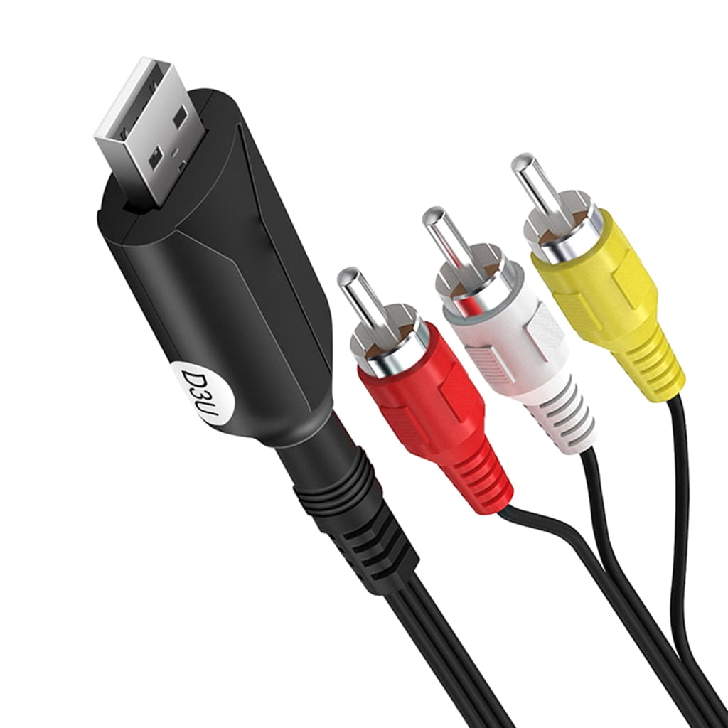 Lerpwige Video Capture Card Cable USB2.0 3RCA to USB Audiitory Video ...