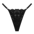 Lerpwige Womens Low Rise G-String Thongs See Through Lace T-Back ...