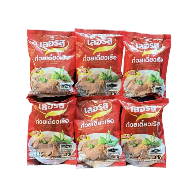 Lerros 6-Pack Instant Thai Boat Noodle Soup Meal Kit | Authentic Thai ...