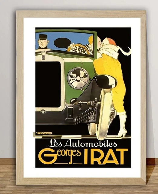 Les Automobiles Georges Irat Vintage Automobile Poster By Rene Vincent ...