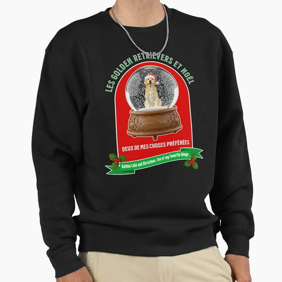 Les Golden Retrievers Et Noel Christmas Graphic Unisex Sweatshirt Retro ...