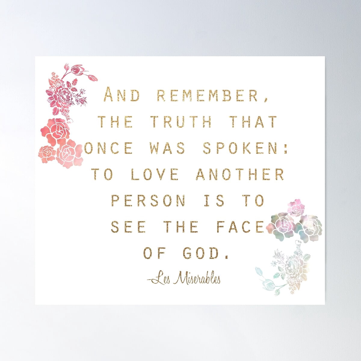 Les Mis Quote Ii Poster Wall Art, Modern Wall Decor For Living Room ...