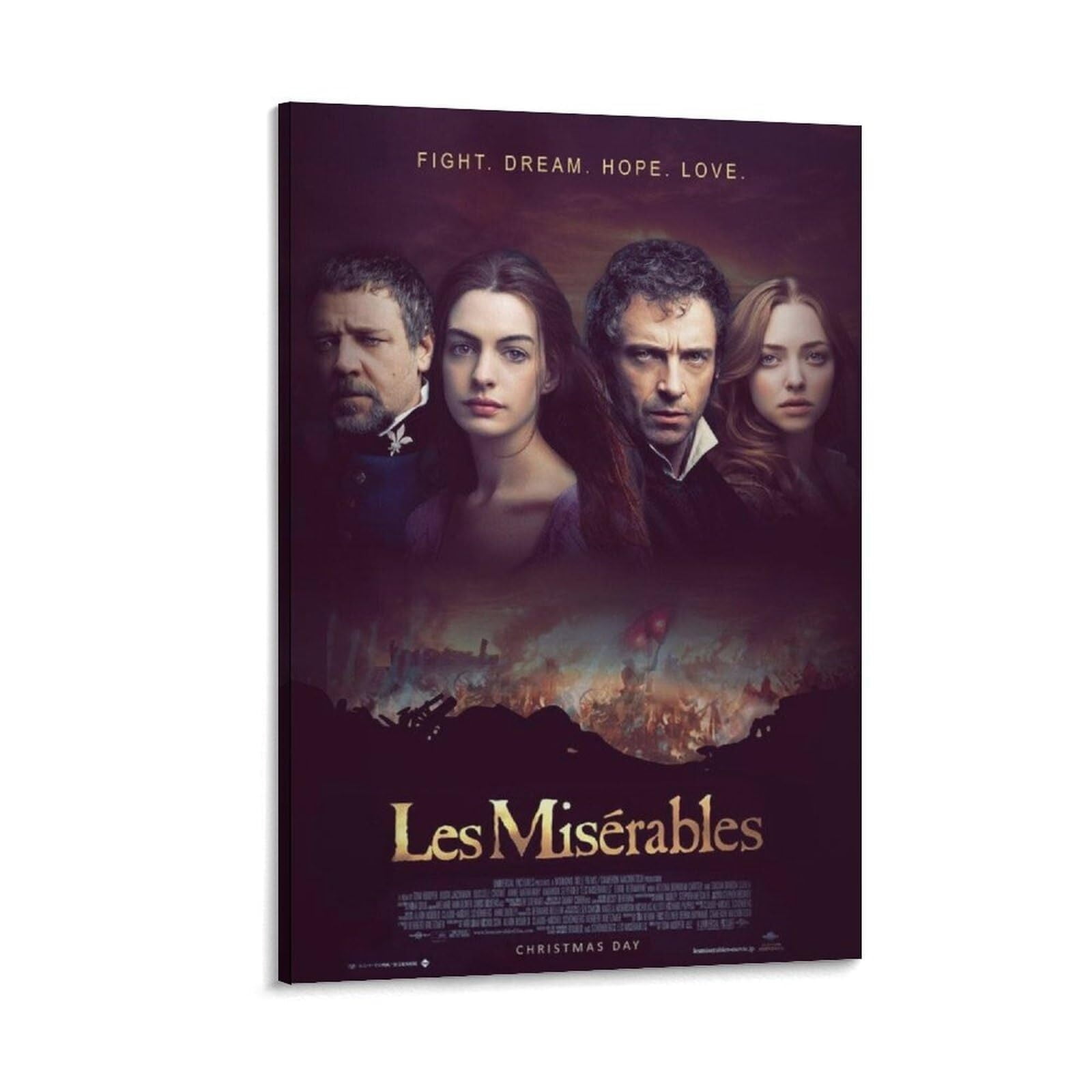 Les Misérables Movie Poster French Revolution And Paris Rain Wall Art ...