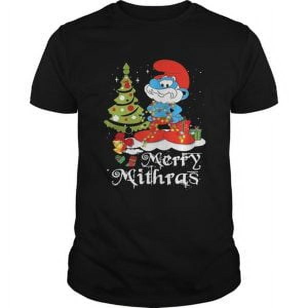 Les Schtroumpfs Merry Mithras Christmas tree shirt - Walmart.com