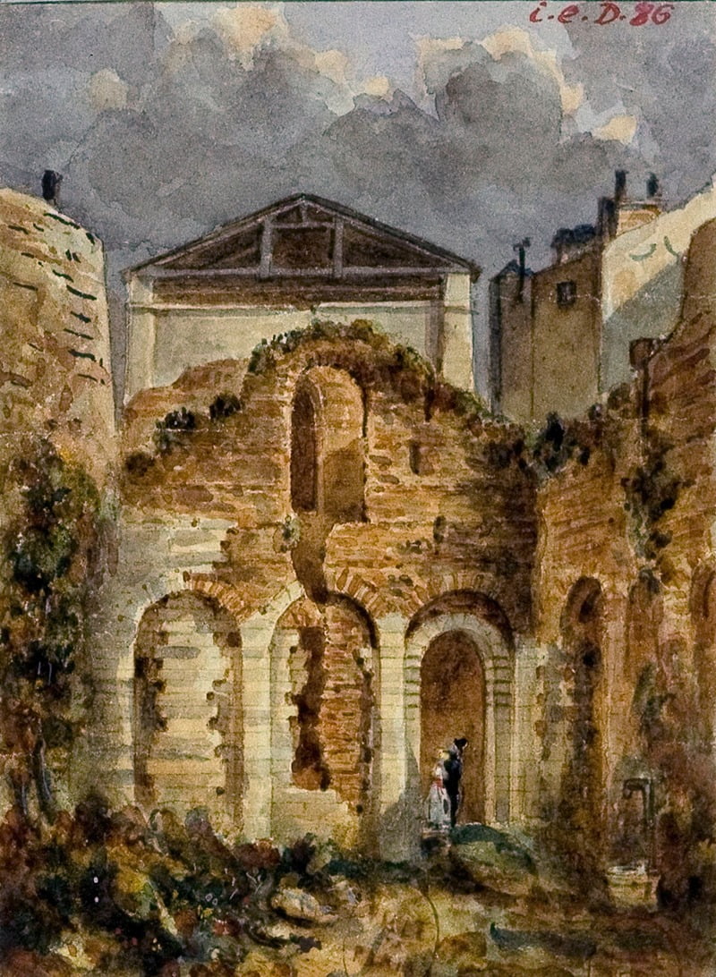 Les thermes de Julien. (1810) Poster Print by Auguste-Sébastien Bénard (24 x 36) - Walmart.com