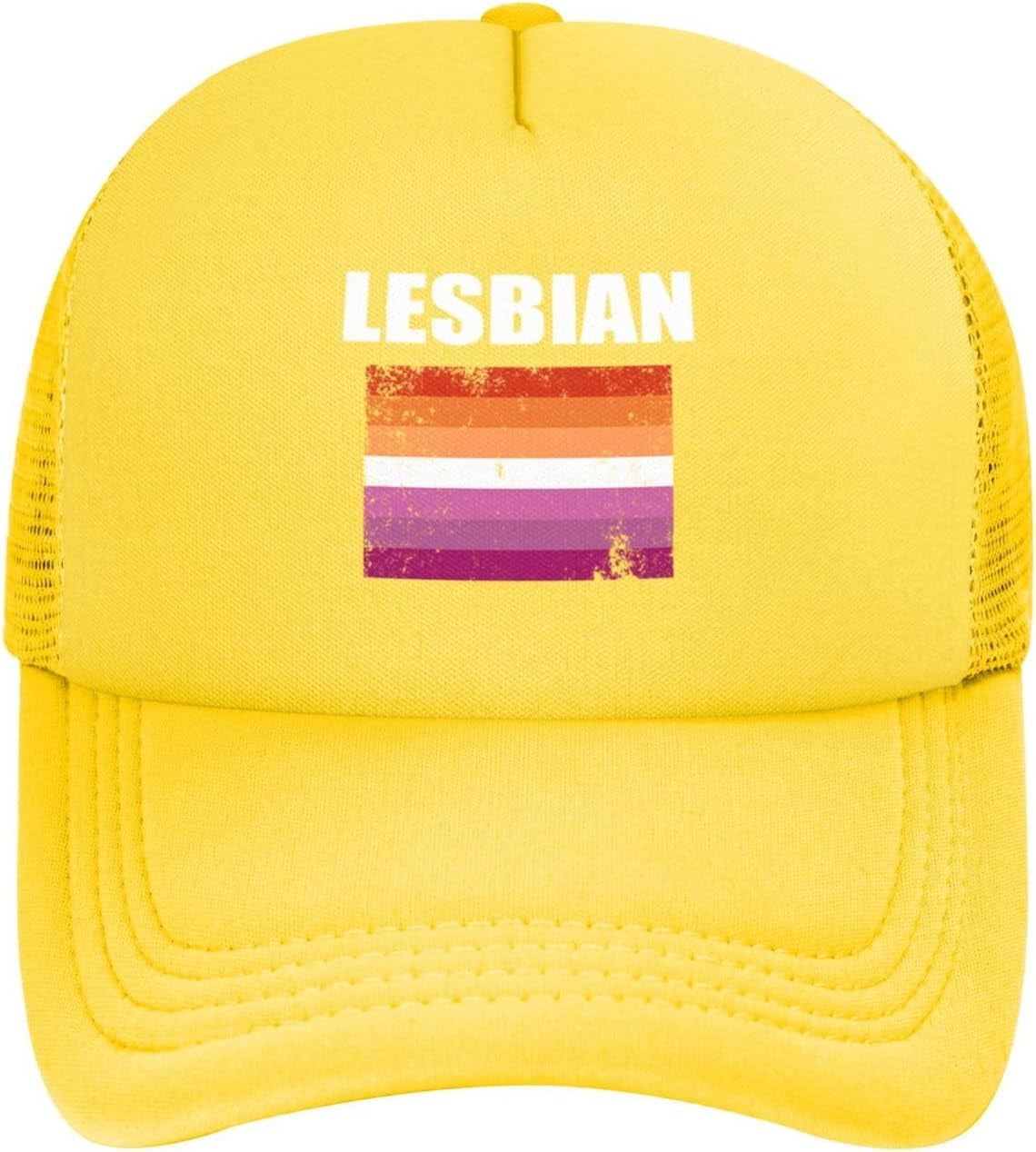 Lesbian Flag Gifts Mesh Trucker Hat Women Baseball Cap for Men Golf Dad ...