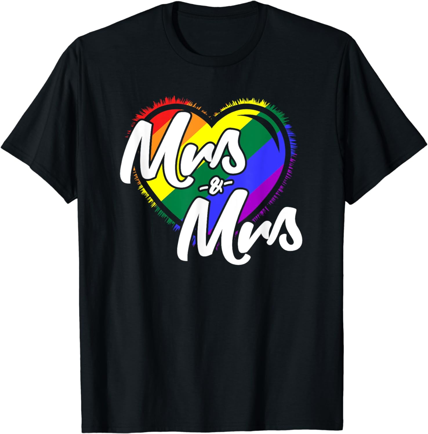 Lesbian Marriage - Gay Pride Wedding Gifts - Mrs and Mrs T-Shirt ...