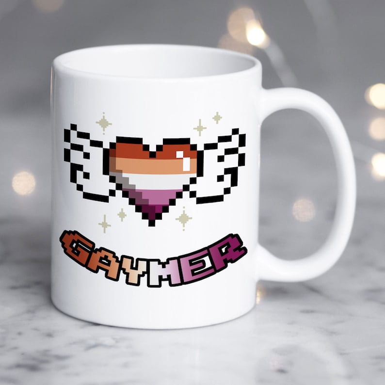 Lesbian Pride Coffee Mug, Lesbian Flag Gift, LGBT Mug, Gay Pride Month ...